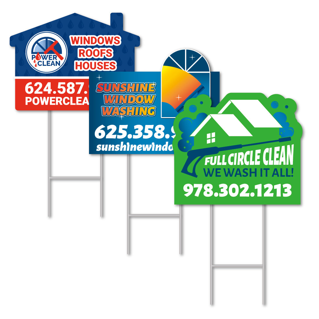 Die Cut Yard Signs - WindowCleaner Print